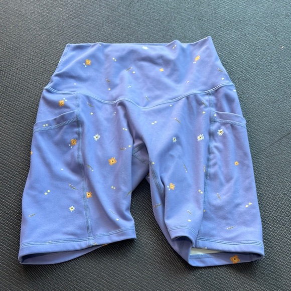 POPFLEX | Shorts | 5 For 0 Popflex Blue Bike Shorts With Yellow Floral ...